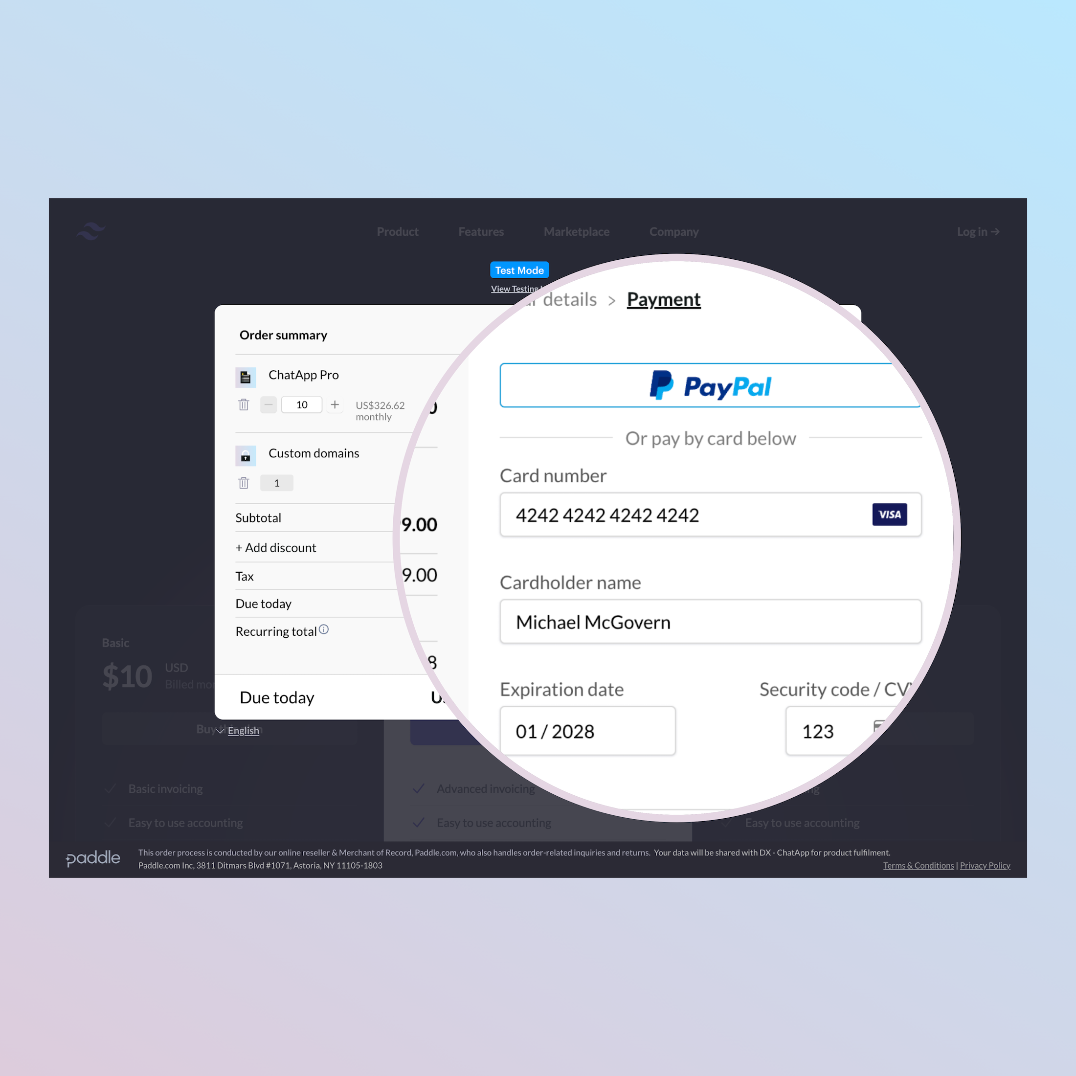 Overlay checkout - Paddle Developer