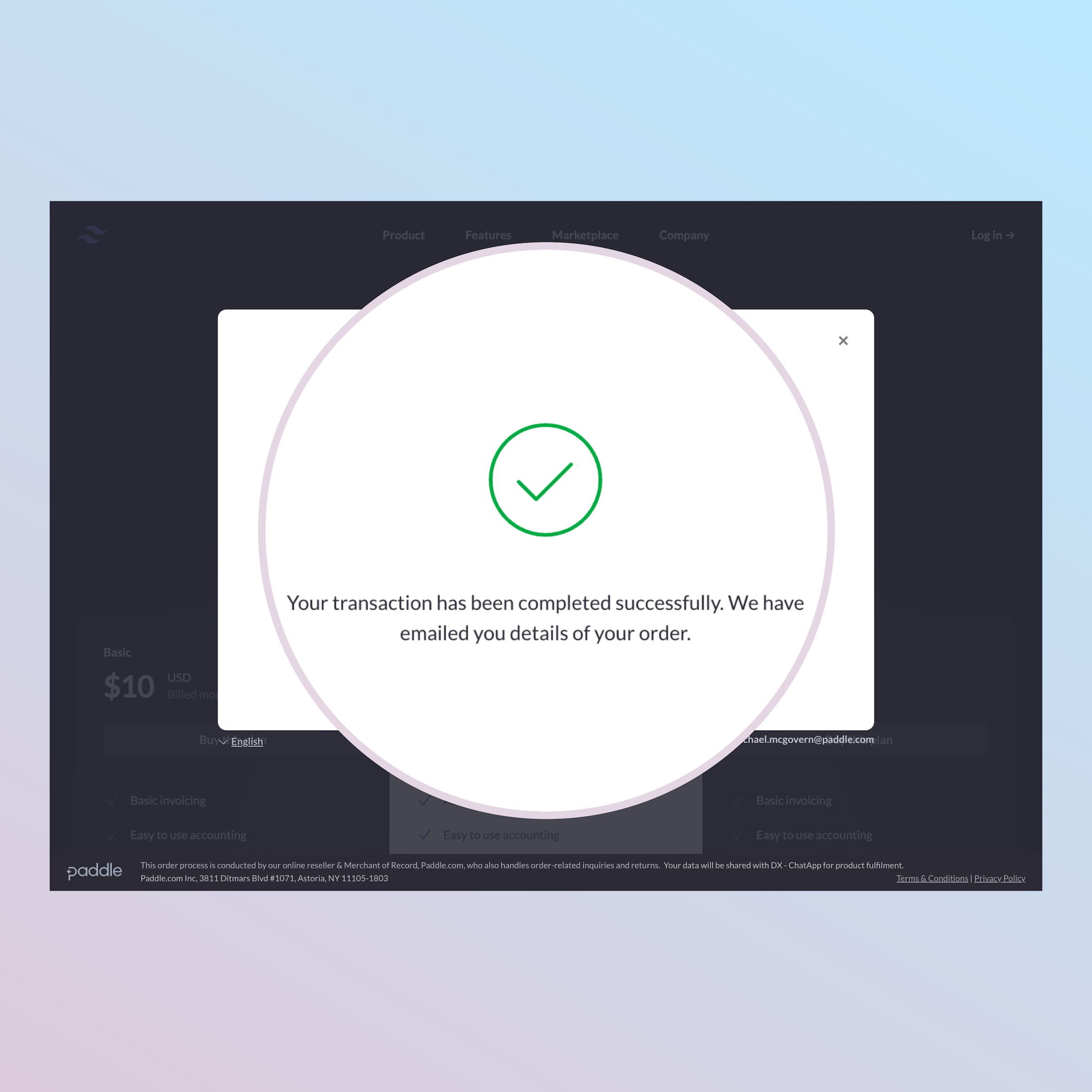 Overlay checkout - Paddle Developer